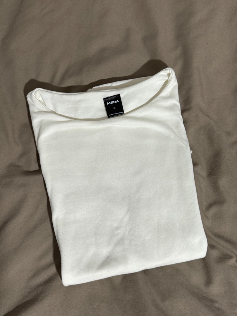 Mera Basic Double Lining White Top, Women's Fashion, Tops, Shirts on ...