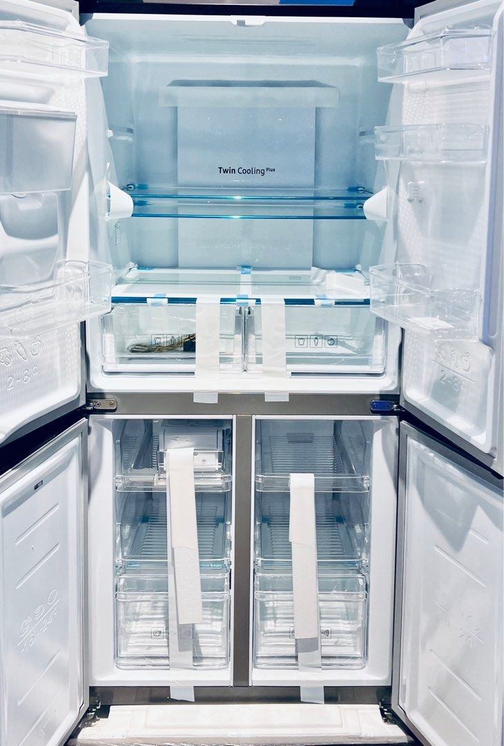 Brand New Samsung RF48A4010B4/TC 18cuft French Door Inverter Ref with ...