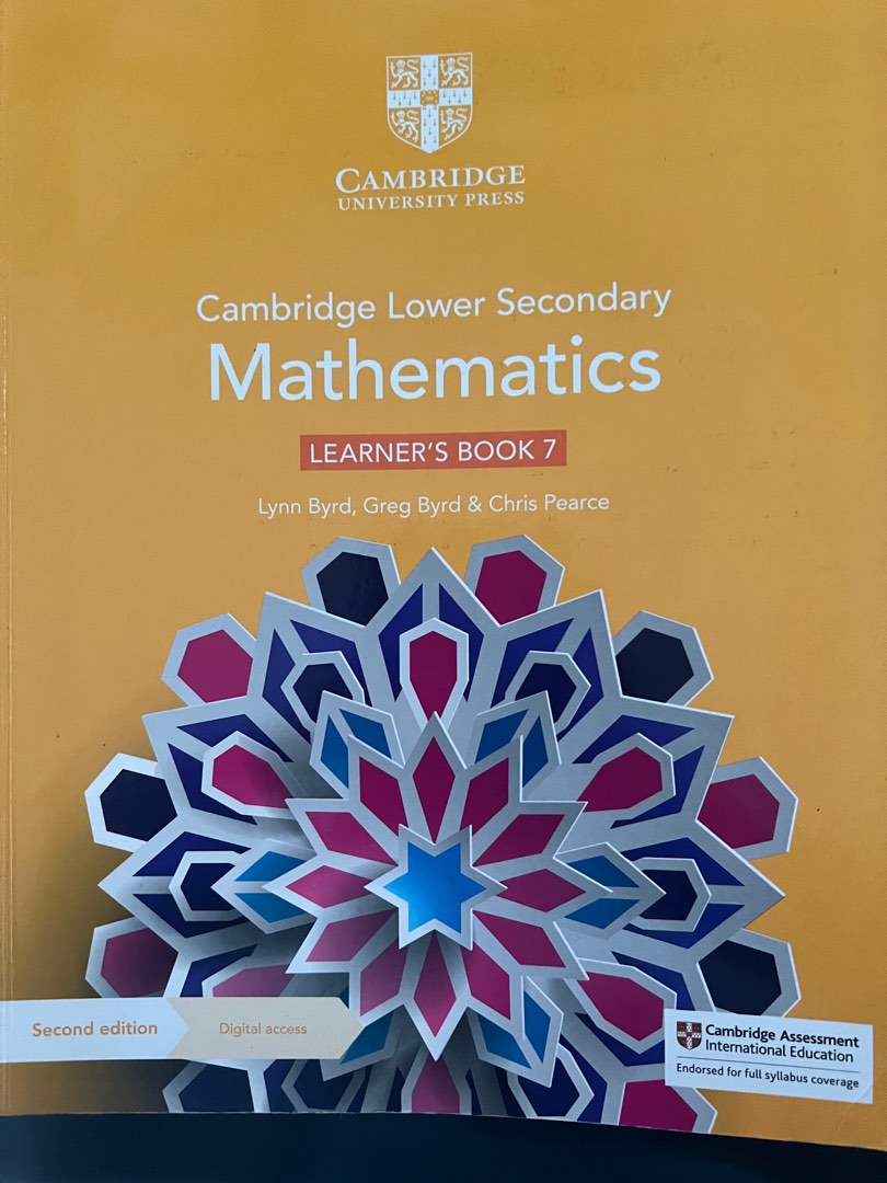 Cambridge Lower Secondary Mathematics Book 7 (2nd Edition), Hobbies ...