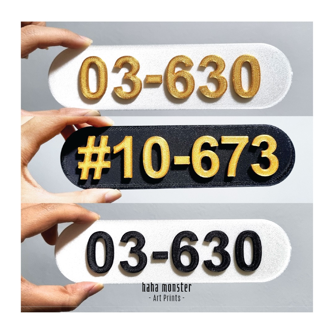 Customised HDB Unit Number | Door Unit Number | SG Seller | Pesonalised ...