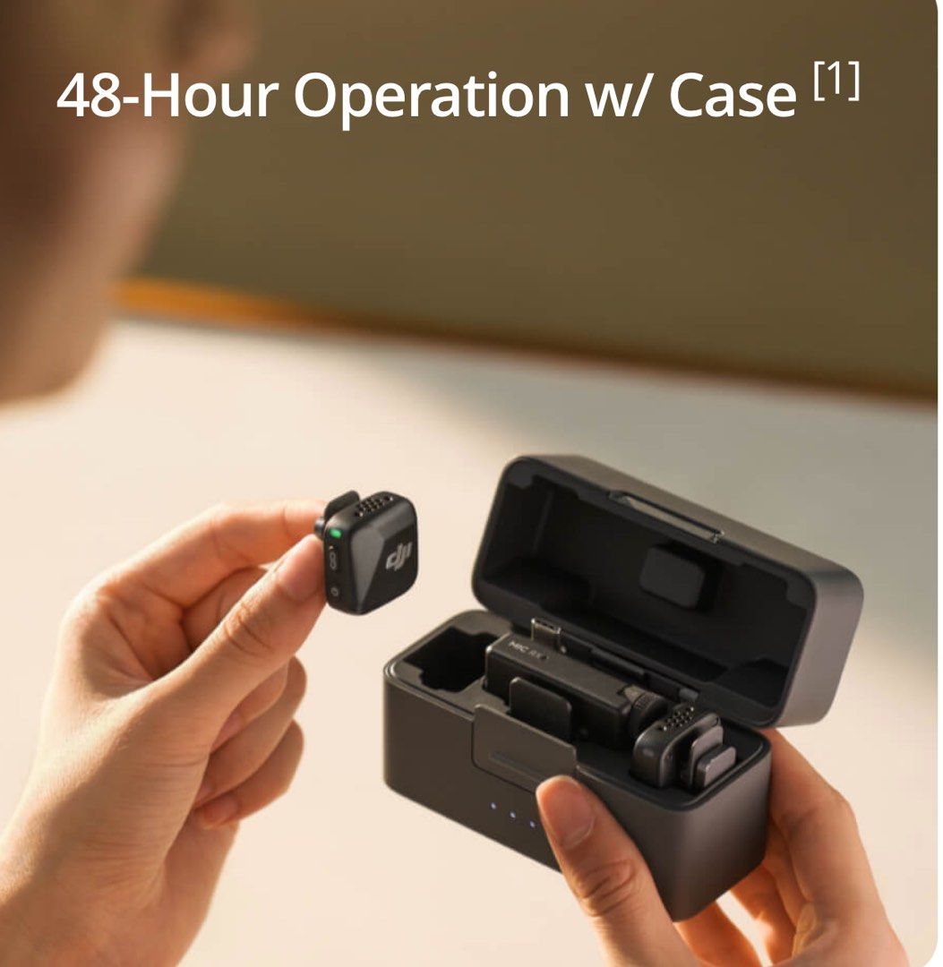 DJI Mic Mini 2-Person Compact Wireless Microphone System for Camera & Smartphone (2.4 GHz ...