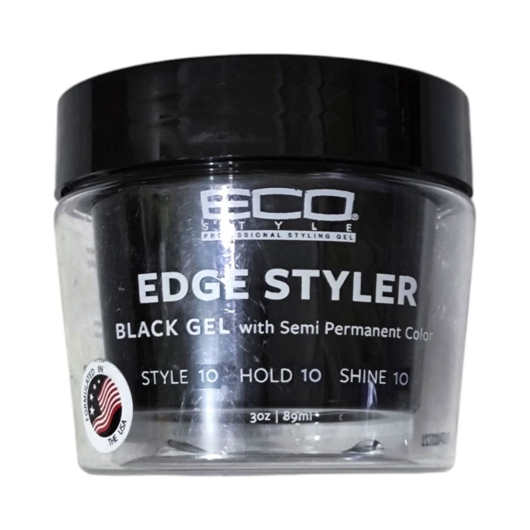 Eco Style Edge Styler Black Gel with Semi-Permanent Hair Color - Long ...