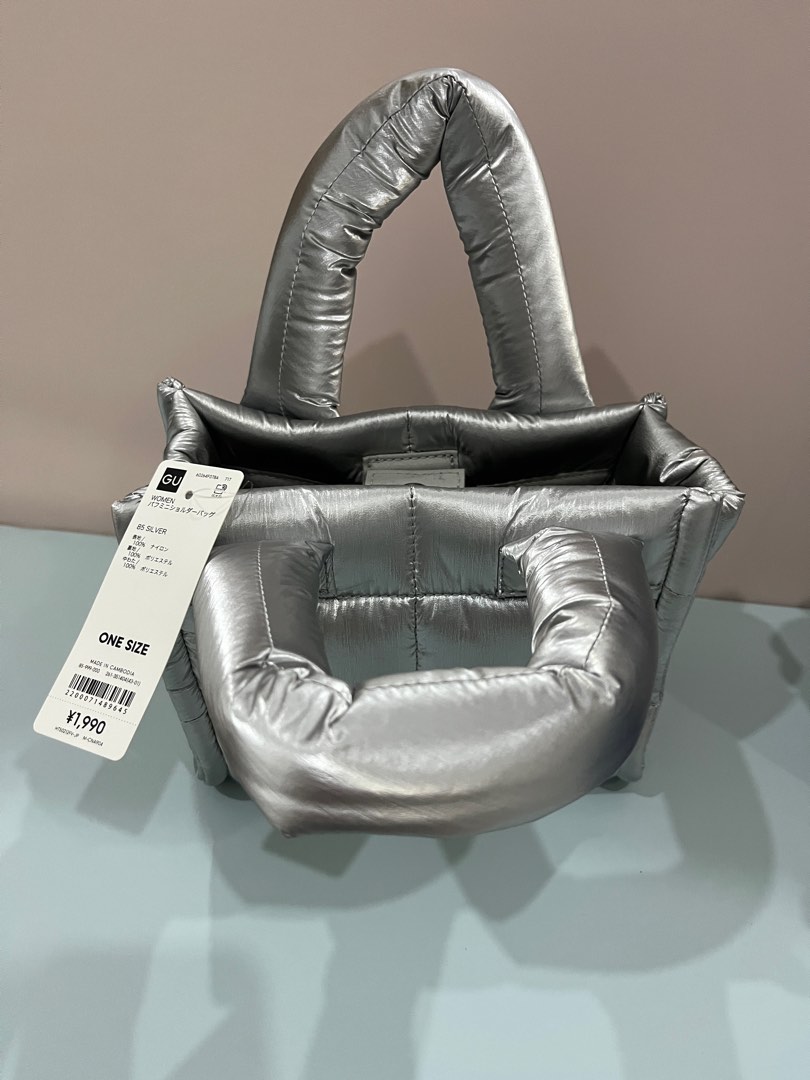 GU Puffy Mini Bag (Silver), Women's Fashion, Bags & Wallets, Shoulder ...