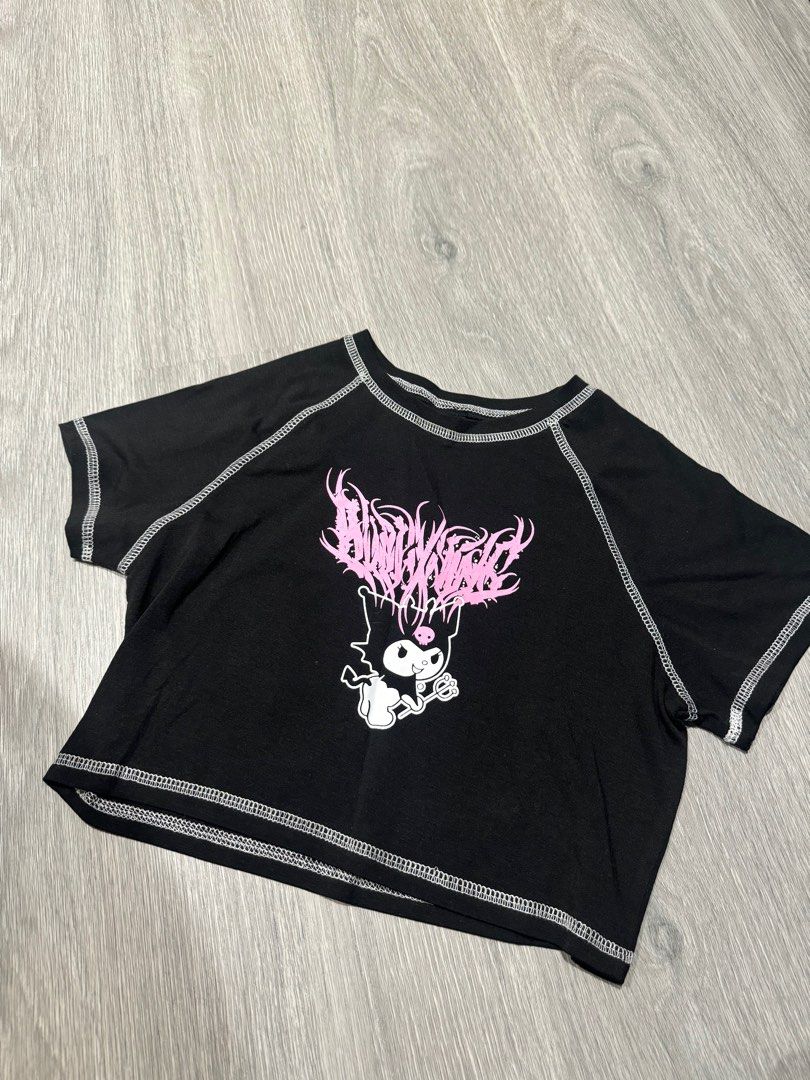 Kuromi Baby Tee, Women's Fashion, Tops, Blouses on Carousell