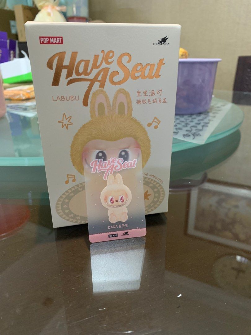 Labubu have a seat v2 dada pink, Hobbies & Toys, Toys & Games on Carousell