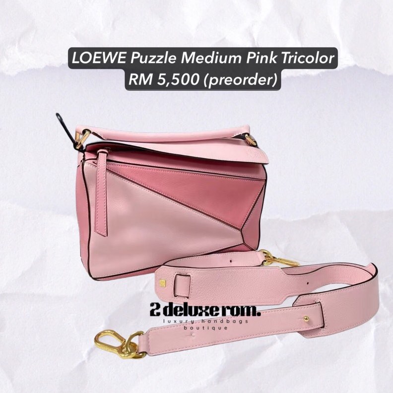 LOEWE Puzzle Medium Pink Tricolor | FIXED PRICE, Luxury, Bags & Wallets ...