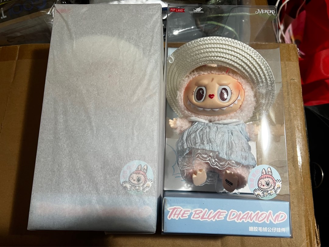 READ DESCRIPTION Mokoko Blue Diamond Labubu V1 V2 Have a seat exciting ...