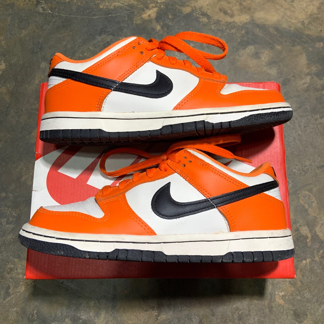 Nike Dunks Low - Phantom Black - Safety Orange, Women's Fashion ...