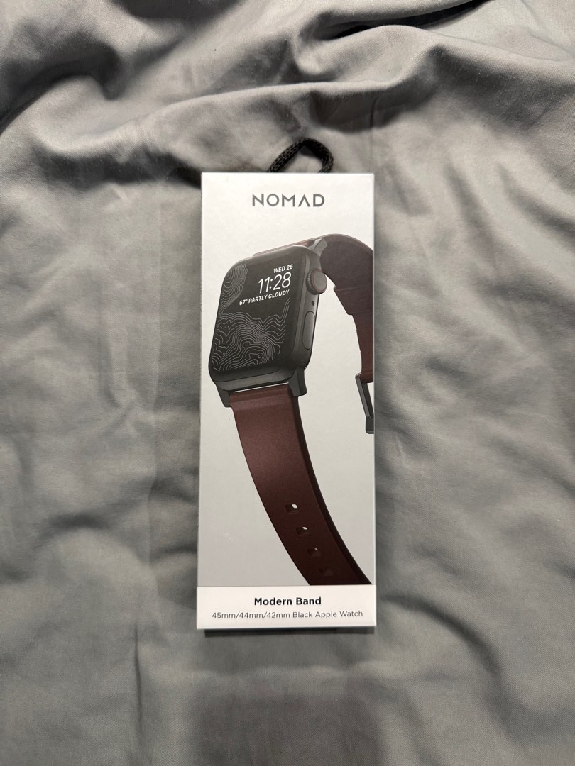 Nomad Leather Modern Band 45/44/42mm Rustic Brown, Men's Fashion ...