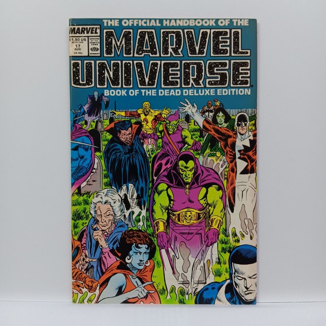 Official Handbook of Marvel Universe Book of the Dead #17. FN. 1st Jim ...