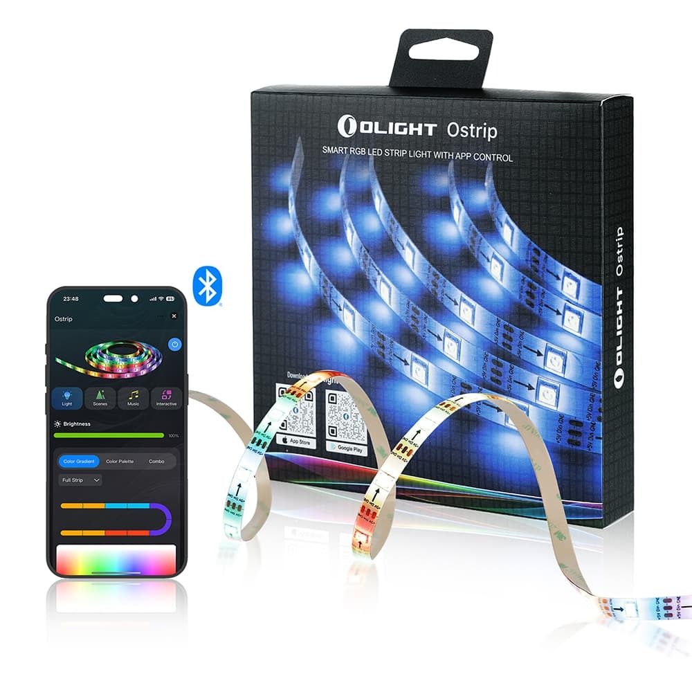 Olight OStrip 150lm 5米 iOS Android App控制 LED燈條 RGB氣氛燈 智能聲控, 傢俬＆家居, 家居裝飾 ...