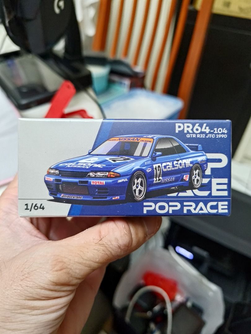 Pop Race Nissan Skyline GT-R R32 JTC 1990 Calsonic #12, Hobbies & Toys ...