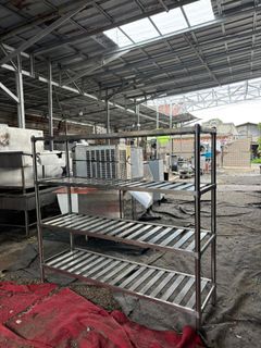 rak stainless 4 susun, uk 100x50x155, Kitchen & Appliances di Carousell