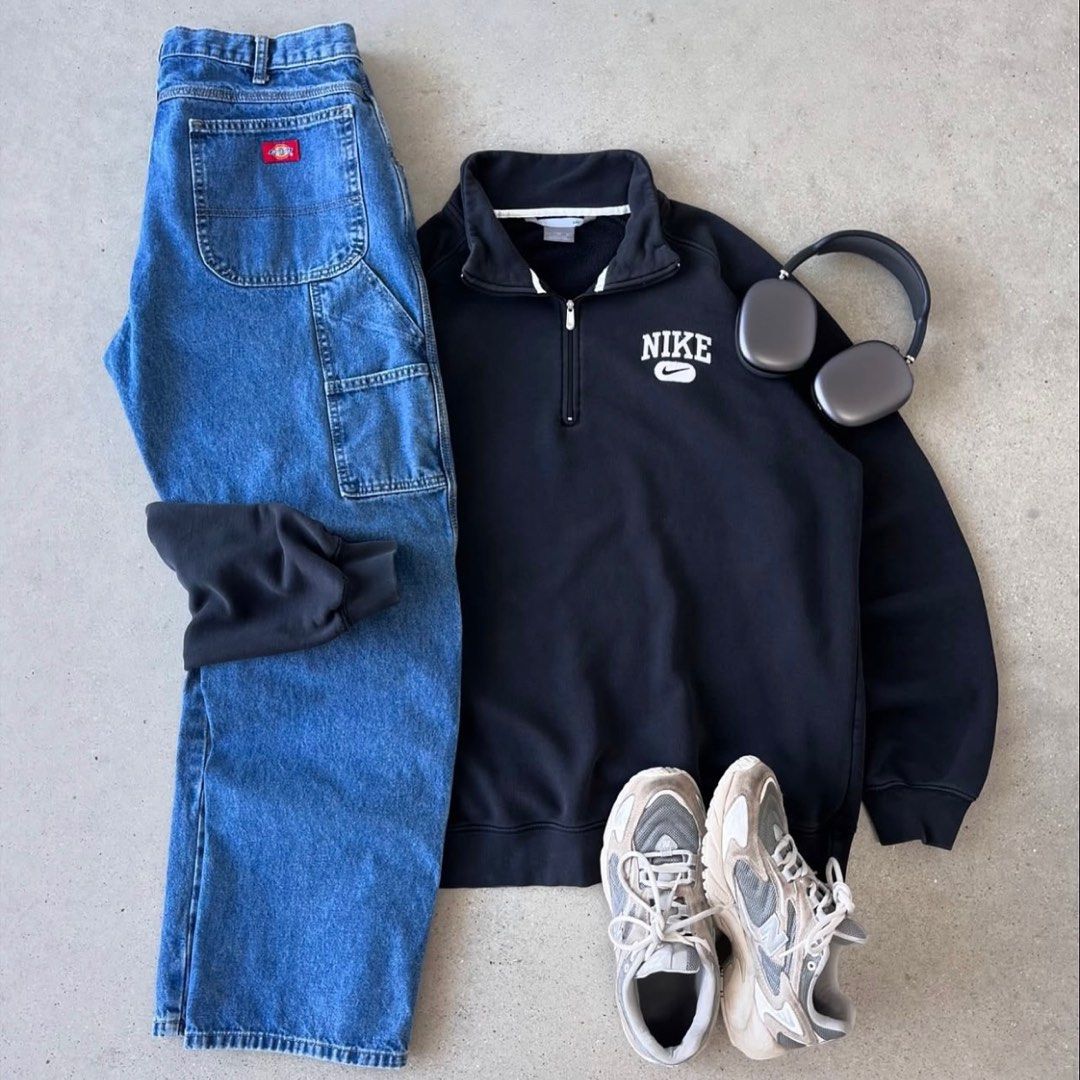 RARE Vintage Nike Half Zipper / Halfzip / Halfzipper / SVG, Men's Fashion, Tops & Sets, Hoodies ...