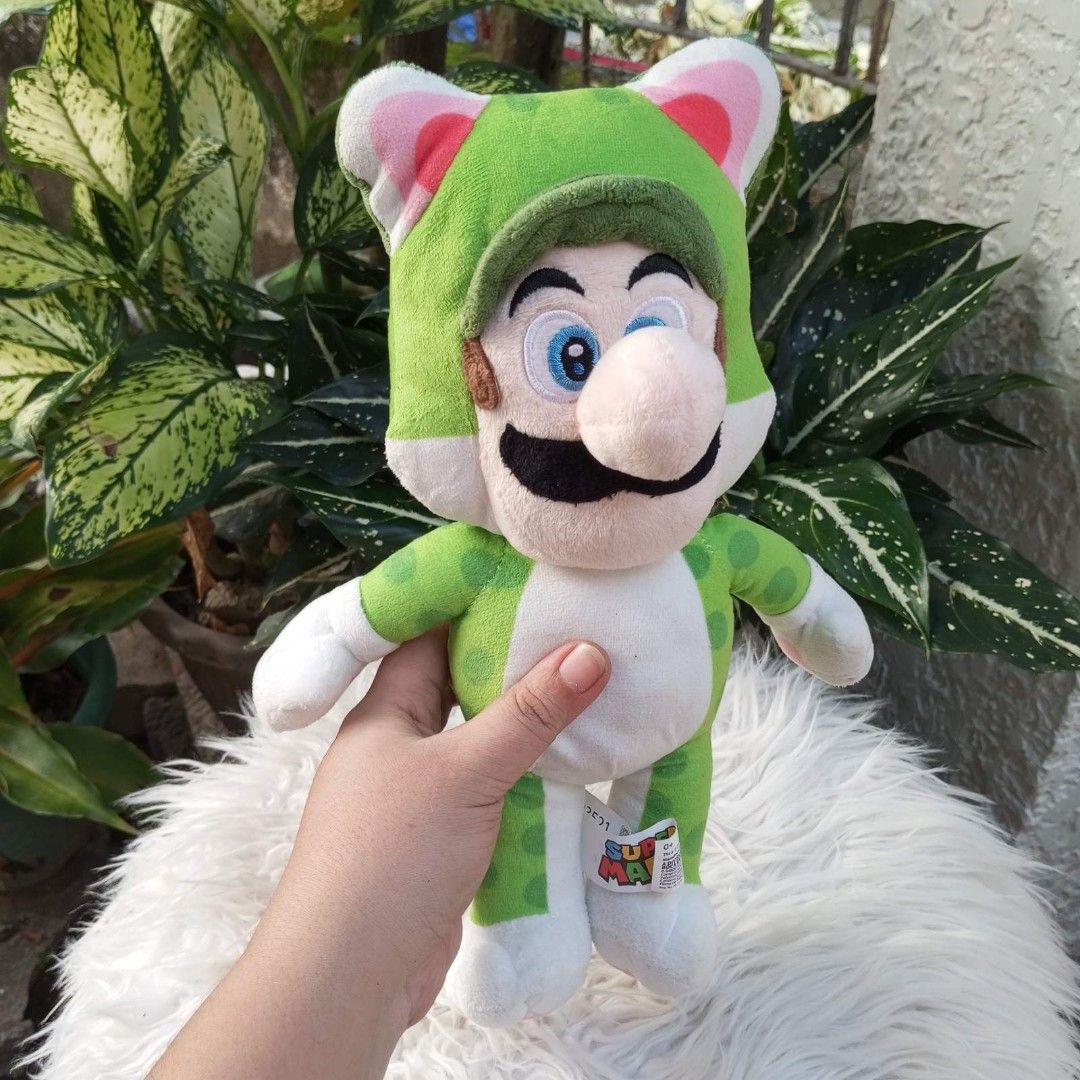 SUPER MARIO Luigi Cat Kitsune 3D World 12 inches Original Japan Plush ...