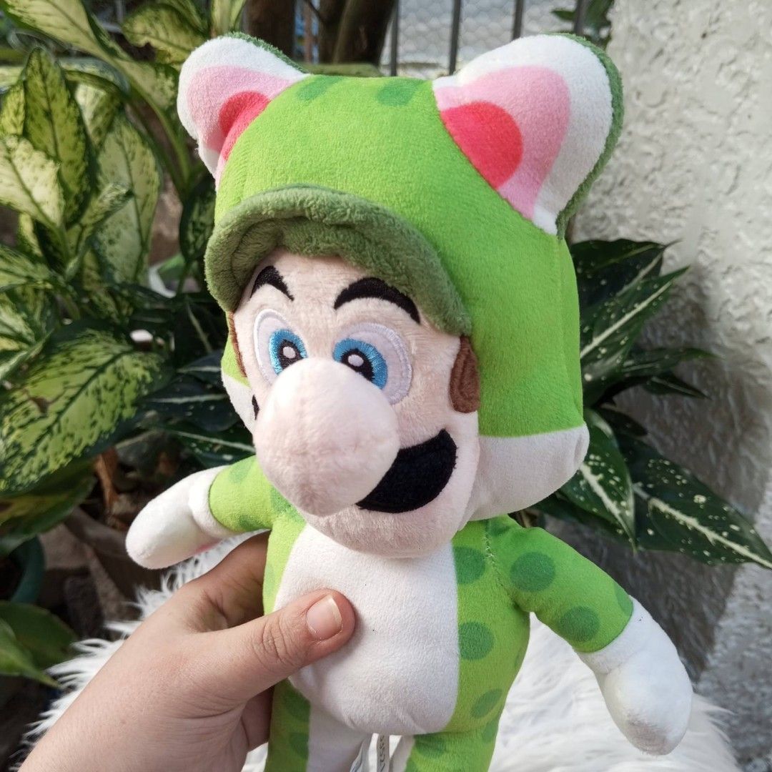 SUPER MARIO Luigi Cat Kitsune 3D World 12 inches Original Japan Plush ...