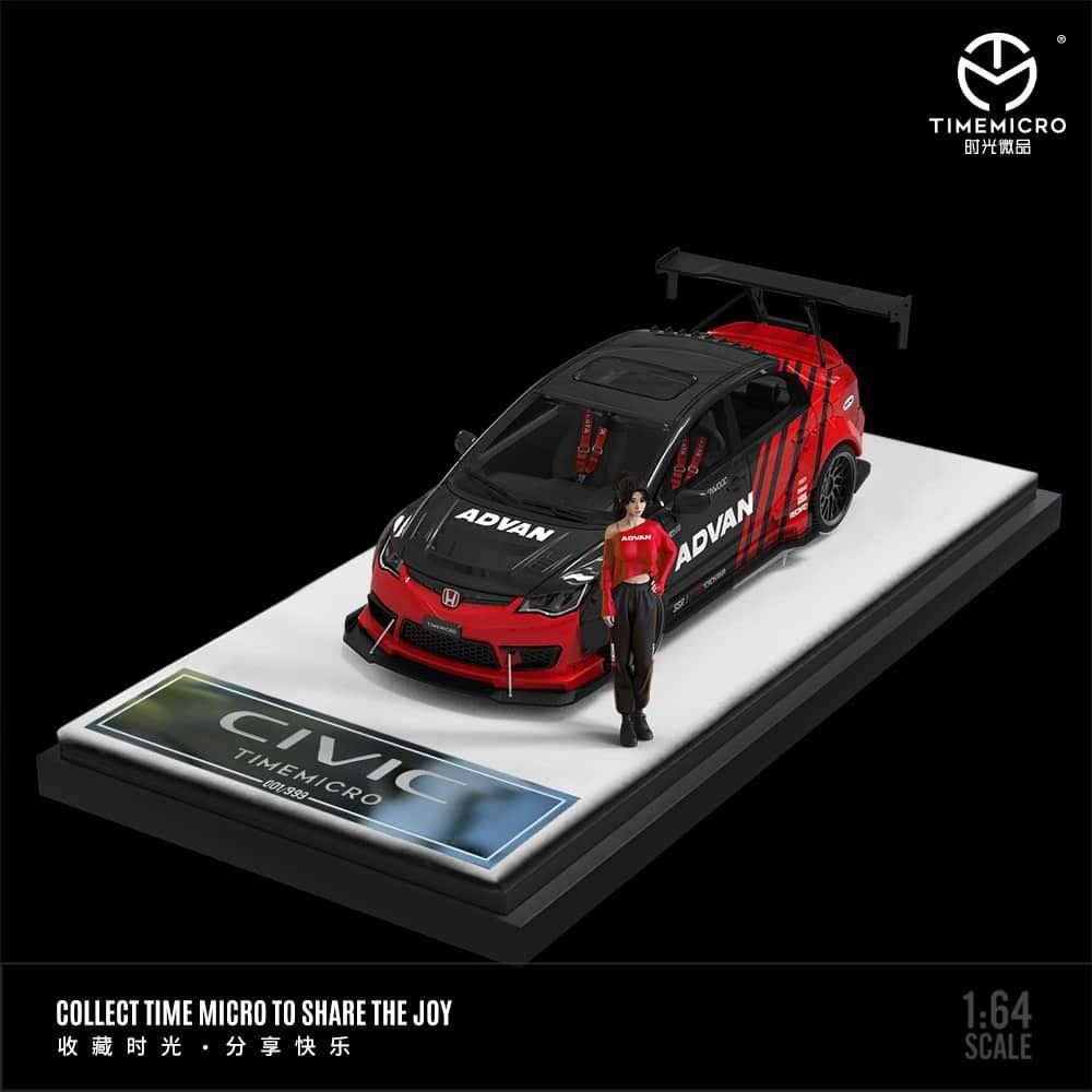 Time Micro 1/64 Scale Civic FD2 Track Edition Modified Advan Die-cast ...