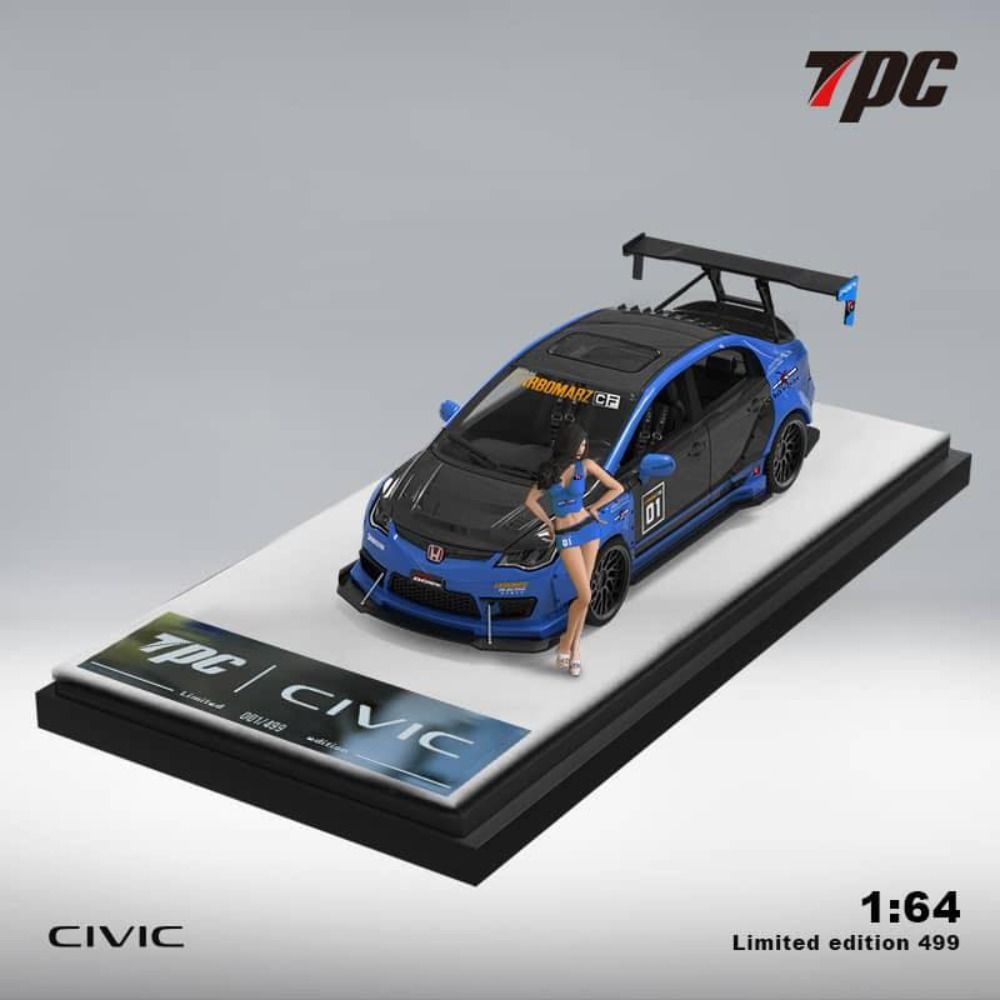 TPC 1/64 Scale Civic FD2 Track Edition Modified Die-cast Car with ...
