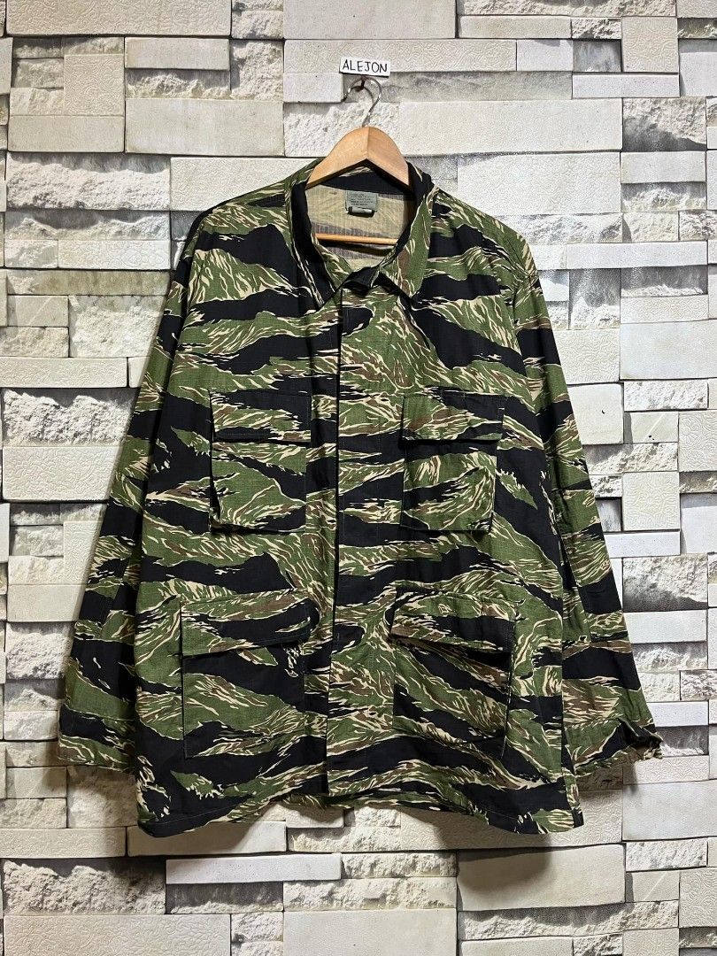 TRU SPEC VIETNAM TIGER STRIPE CAMO RIP STOP BDU FIELD JACKET, Men's ...