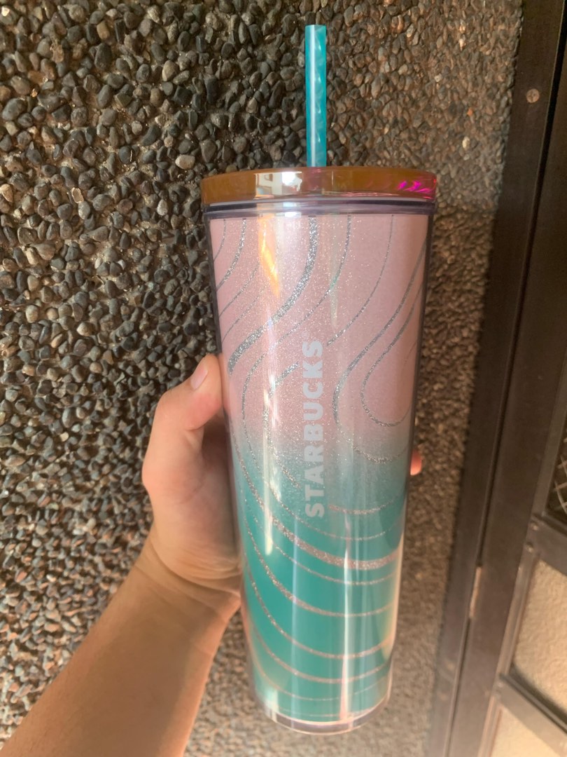 Turquoise Cold Cup (Starbucks Tumbler), Furniture & Home Living ...