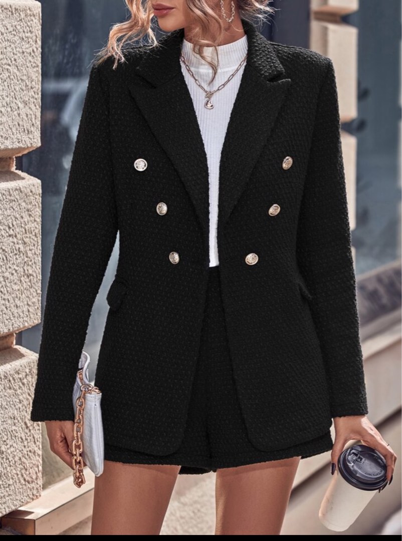 Tweed Blazer, Women's Fashion, Coats, Jackets and Outerwear on Carousell