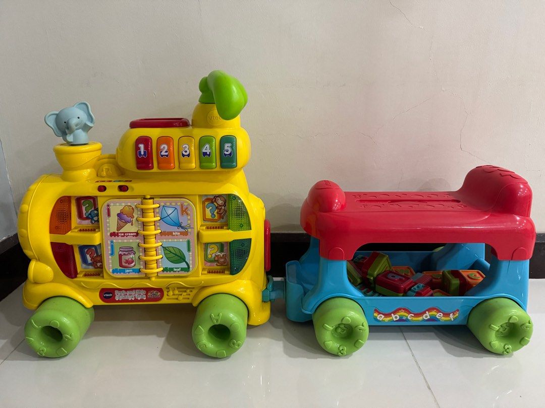 Vtech 4 in 1 alphabet train ride on, Babies & Kids, Infant Playtime on ...
