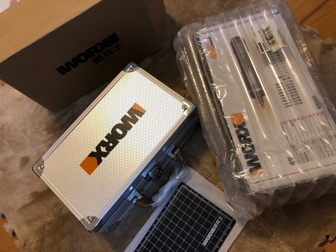 WORX WX242 w/ Aluminum Case + Plastic Case + Worx Common bits set ...