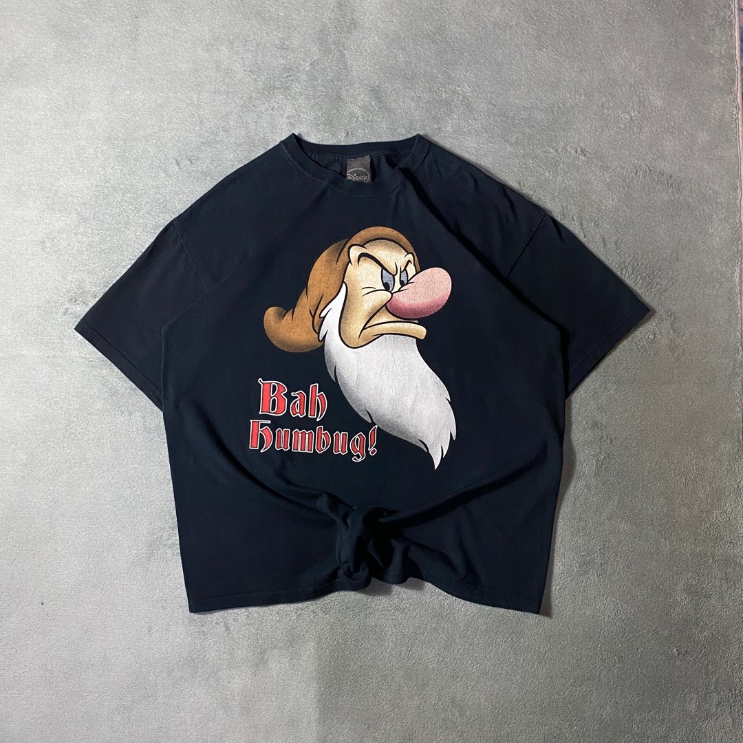 Y2K Disney Grumpy Dwarf Snow White Bah Humbug, Men's Fashion, Tops ...