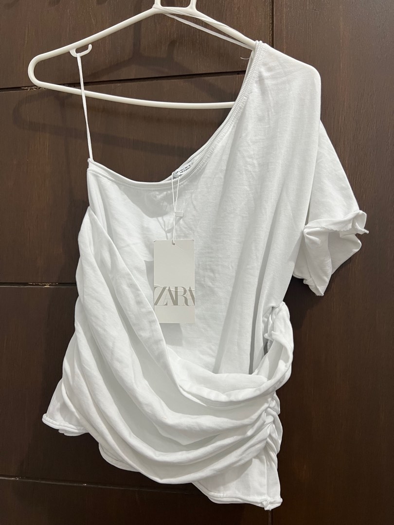 Zara venus cut top white, Women's Fashion, Tops, Blouses on Carousell