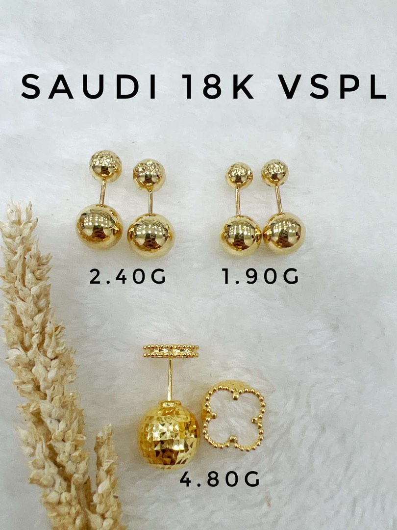 18k Sd gold de roscas earrings, Women's Fashion, Jewelry & Organizers ...