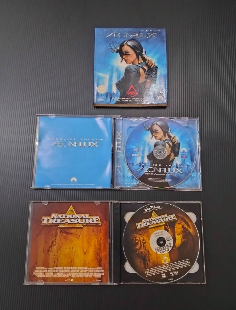 3 x Original VCD Movie : {National Treasure) + (Aeon Flux) + (Charlie's ...