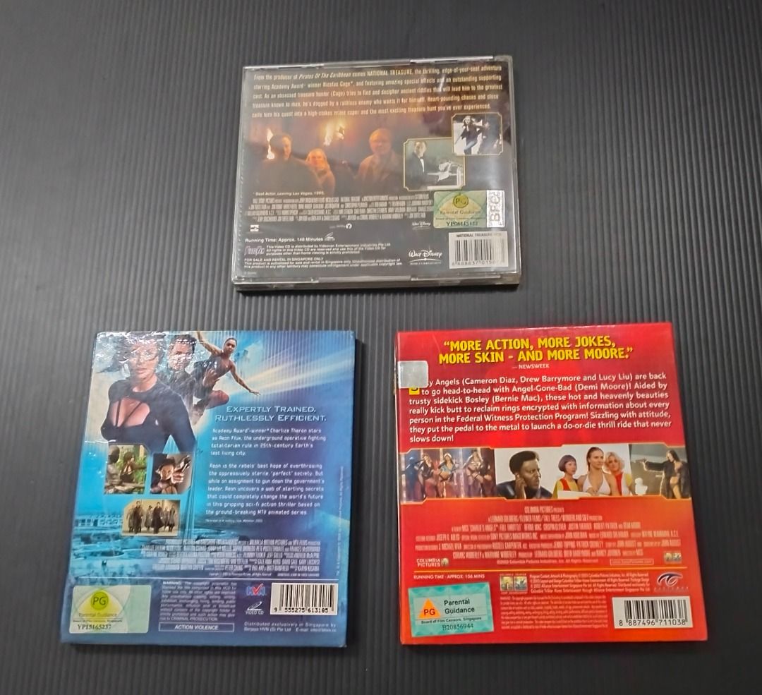 3 x Original VCD Movie : {National Treasure) + (Aeon Flux) + (Charlie's ...