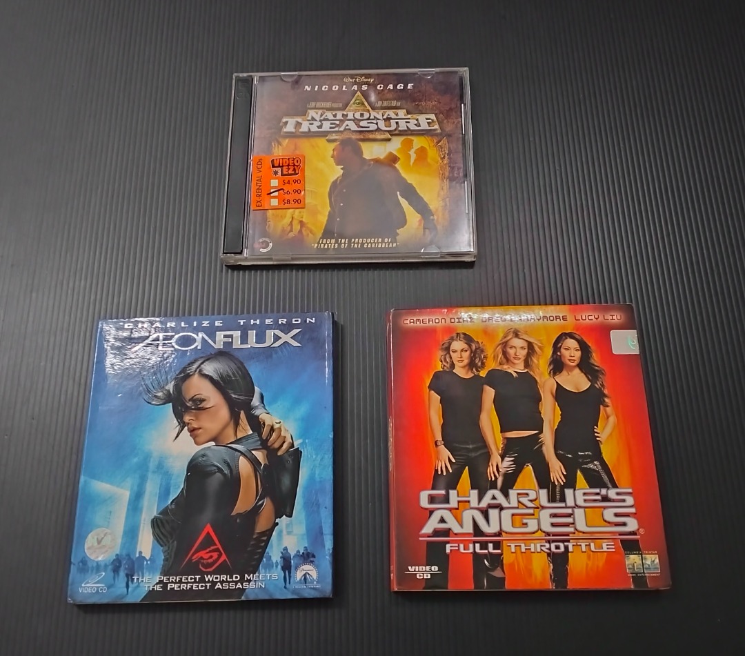 3 x Original VCD Movie : {National Treasure) + (Aeon Flux) + (Charlie's ...
