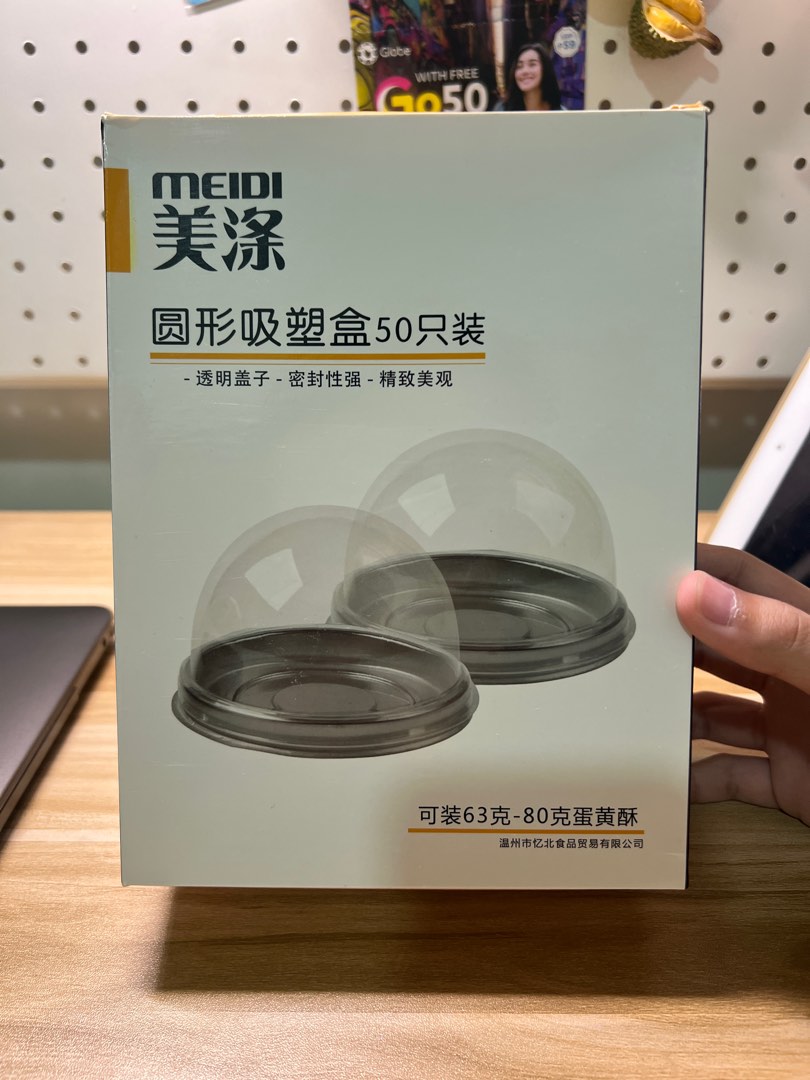 50 Set Clear Plastic Mochi Box Cupcake Holders Egg-Yolk Puff Mooncake ...