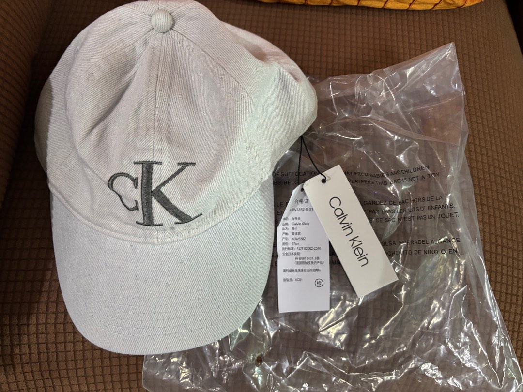 Auth Calvin Klein Cap Denim, Men's Fashion, Watches & Accessories, Caps ...