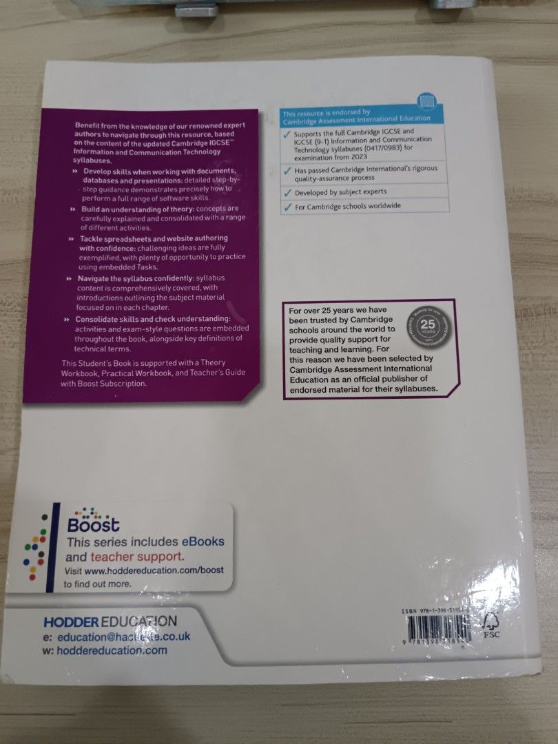 Cambridge IGCSE information and communication technology(ICT) textbook ...
