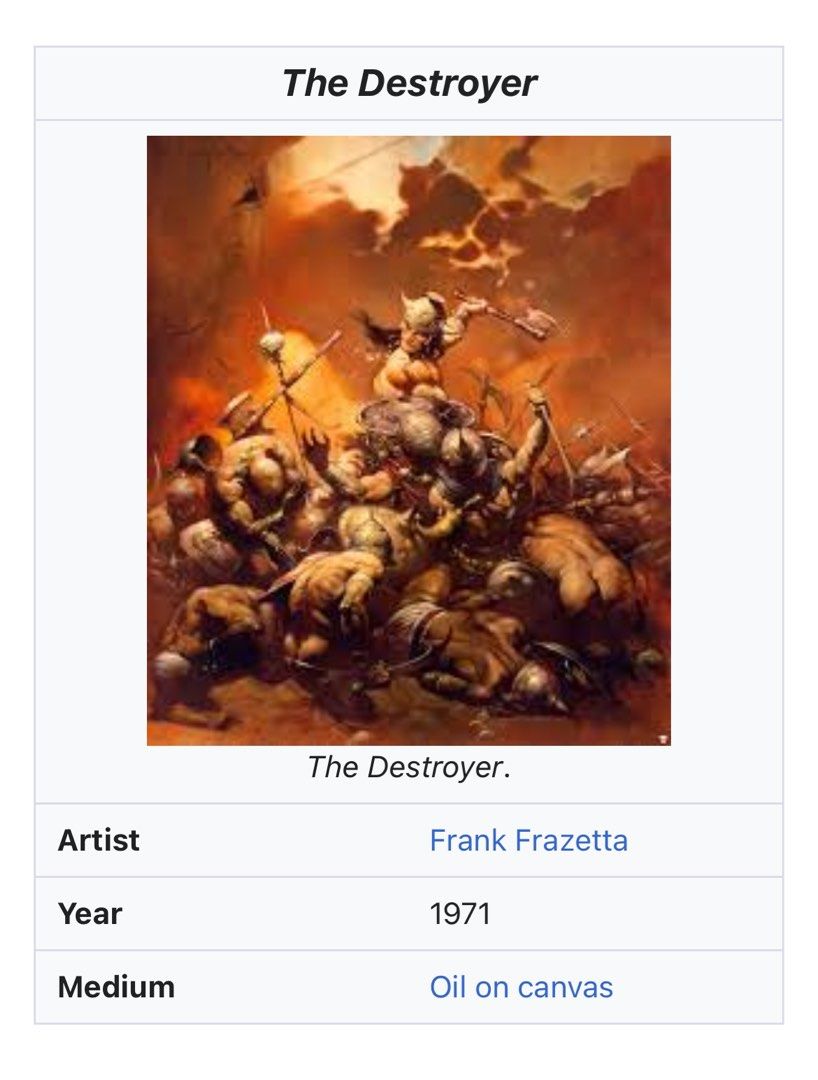 Frank Frazetta The Destroyer, Hobbies & Toys, Toys & Games on Carousell