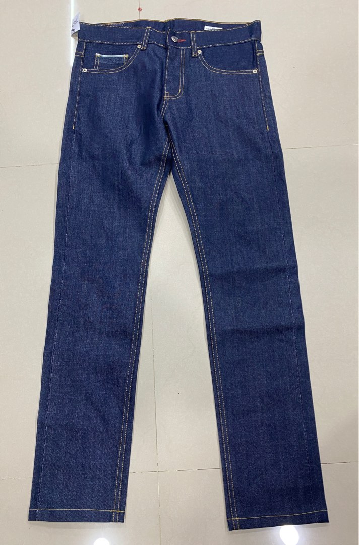 DIM & Co Jeans selvegde Hijau, Men's Fashion, Bottoms, Jeans on Carousell