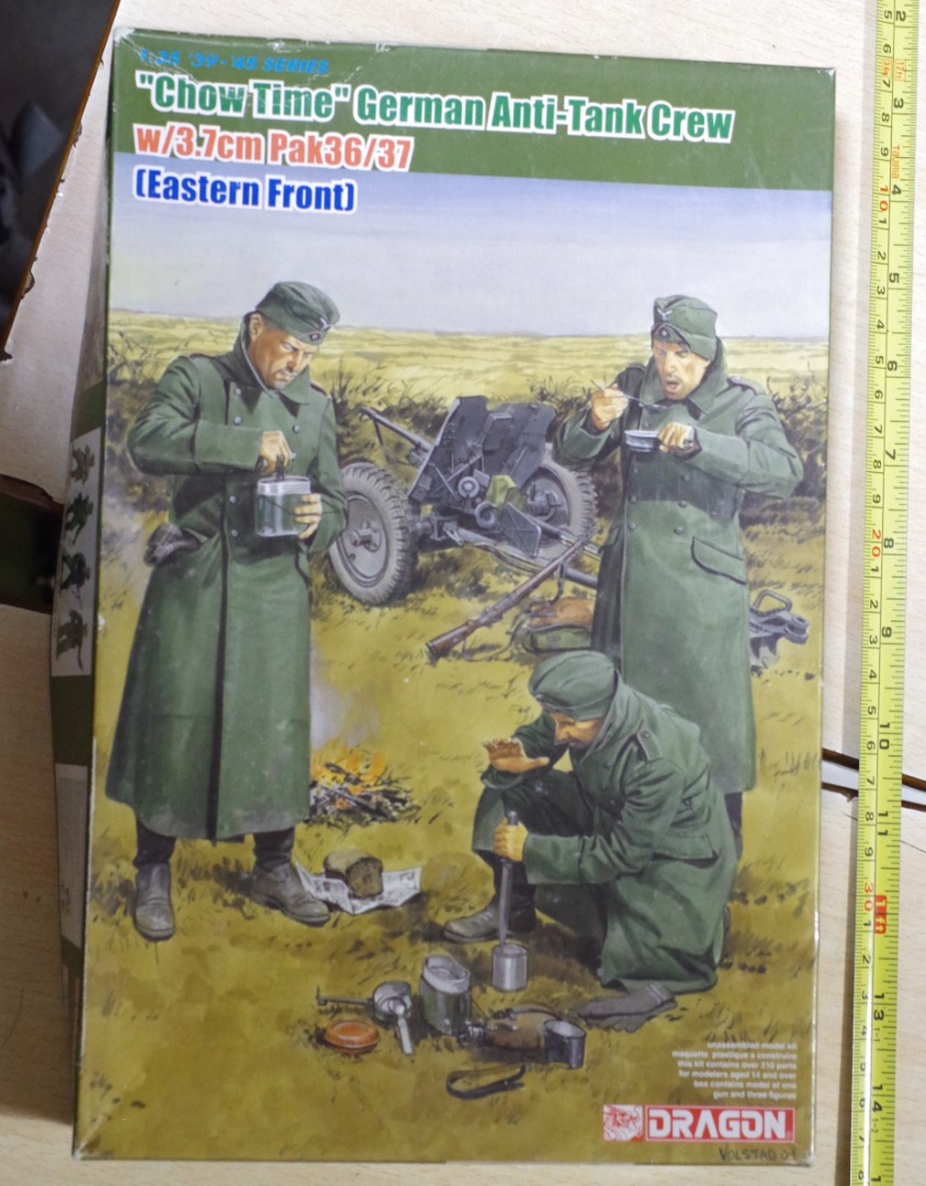 Dragon Models-威龍- 6697-1/35- CHOW TIME -GERMAN ANTI-TANK CREW W/3.7CM ...