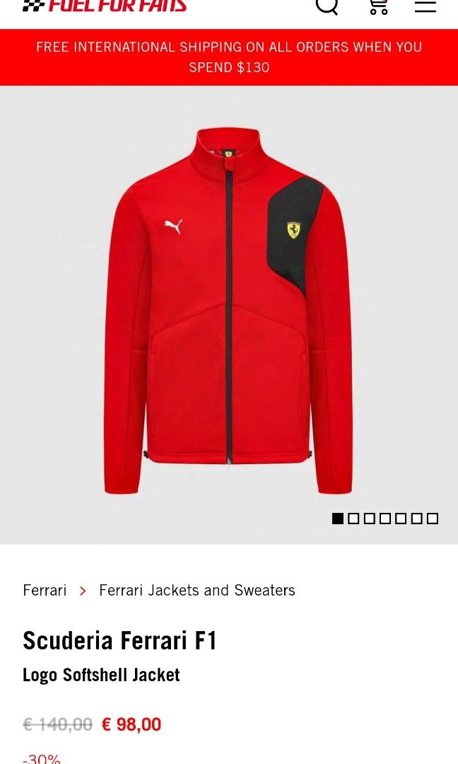 Ferrari F1 Softshell Jacket, Men's Fashion, Activewear on Carousell