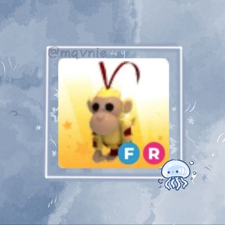 FR King monkey ( Adopt me pets ), Video Gaming, Gaming Accessories ...