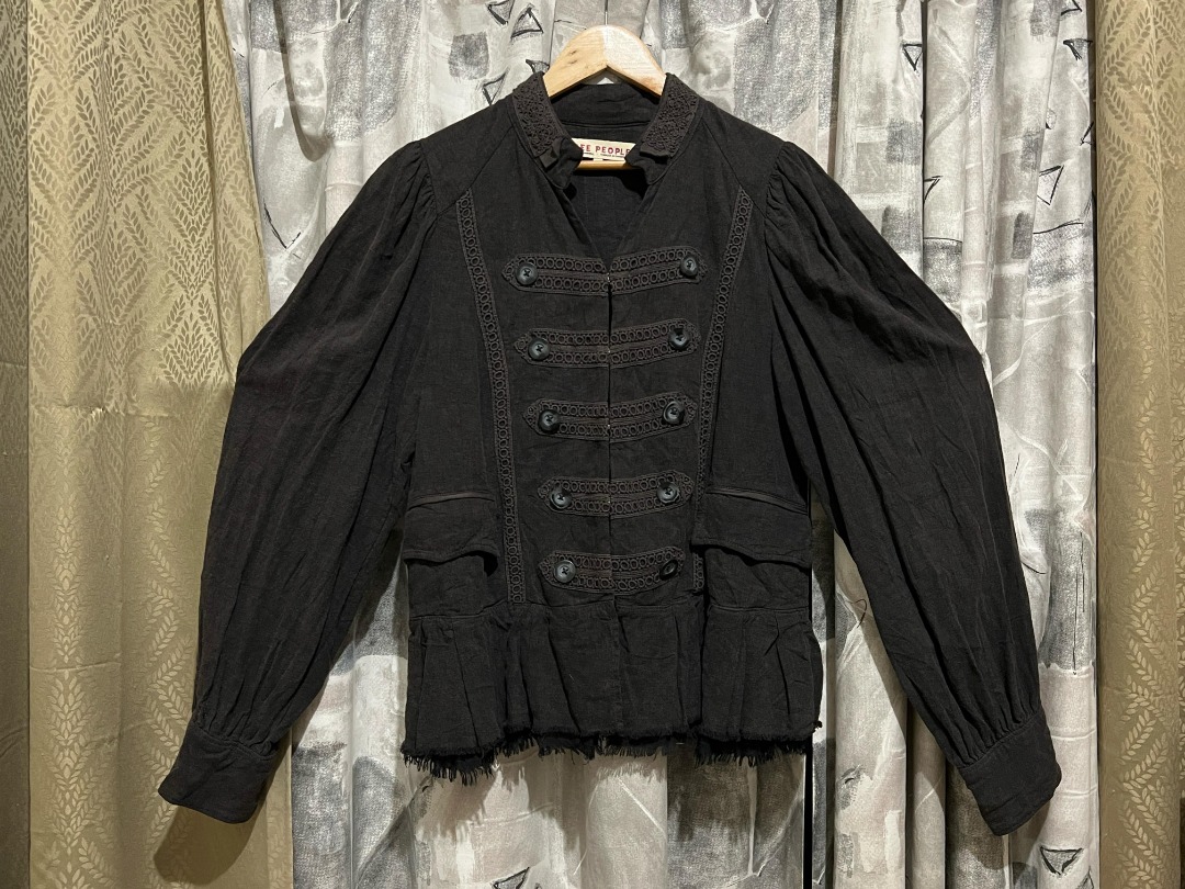 Free People Ariana Military Jacket Steam Punk Grunge Emo, Women's ...