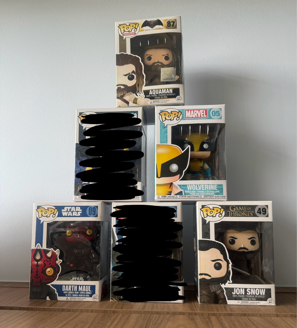 Funko Pop - Wolverine, Jon Snow and Darth Maul, Hobbies & Toys, Toys ...