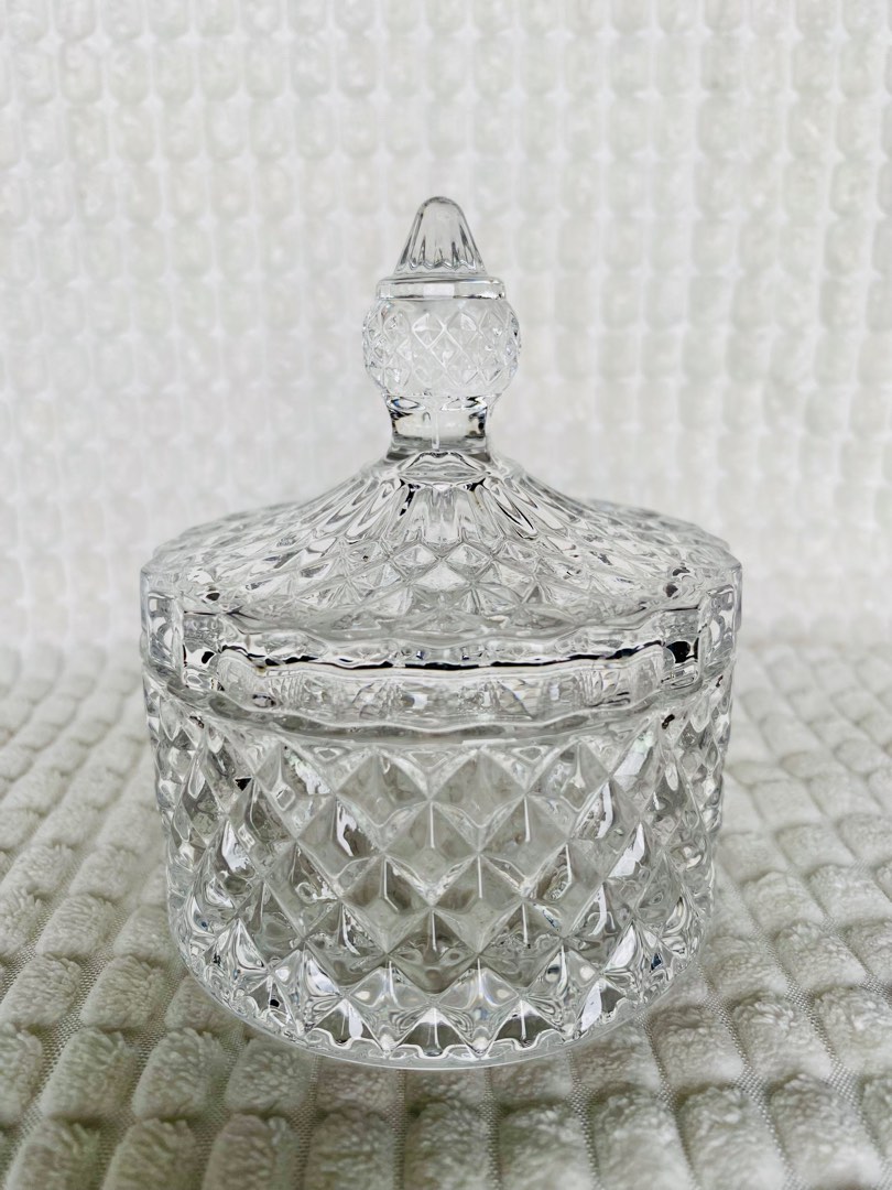 Glassware/ small glass container/ snack container, Furniture & Home ...