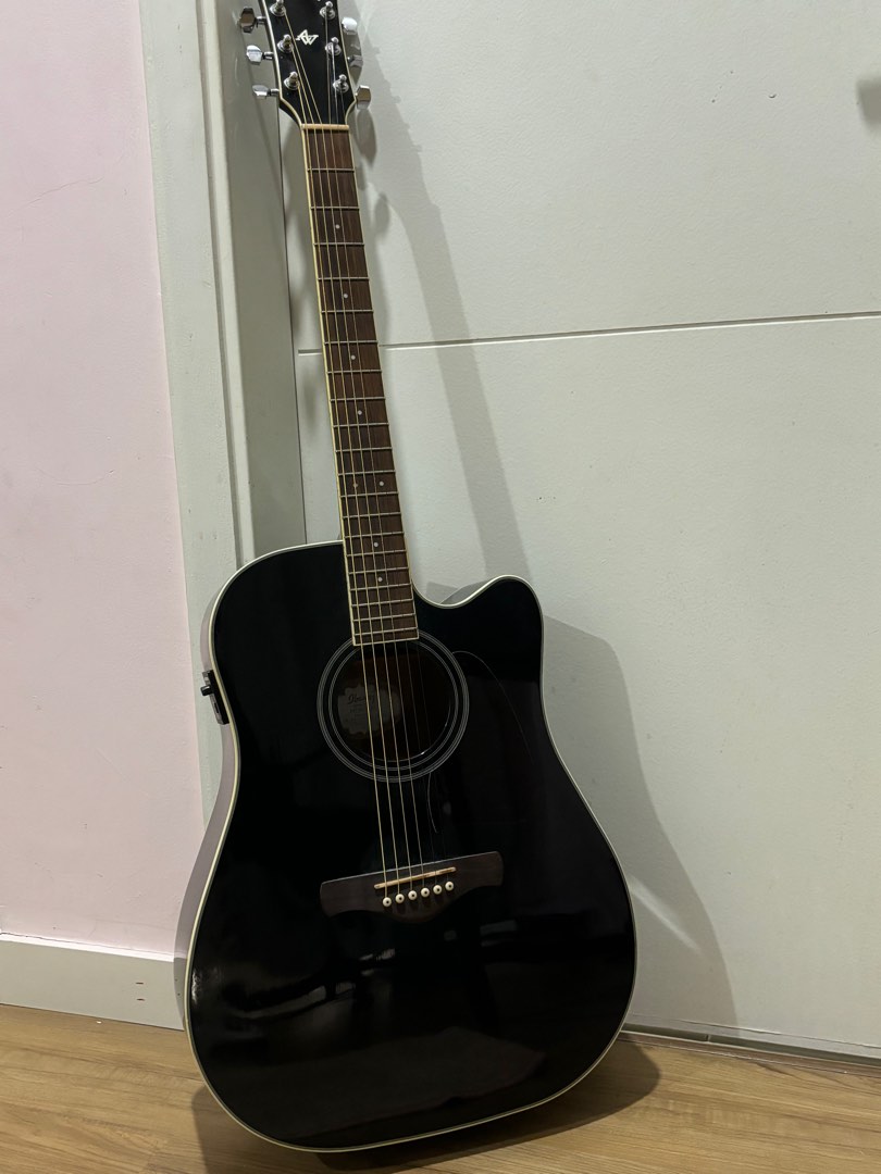 Ibanez aw7-oece acoustic electric guitar black, Hobbies & Toys, Music ...