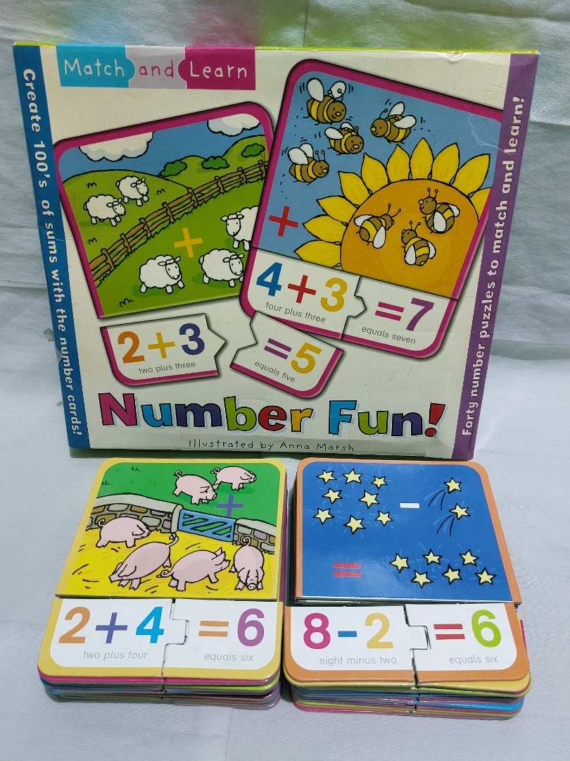 Match and Learn Number Fun Addition and Subtraction Puzzles Number ...