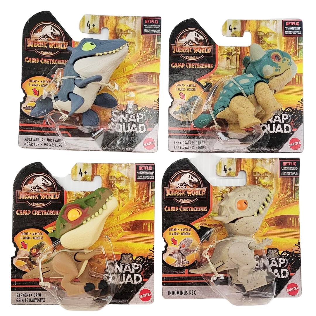 Mattel Jurassic World 2021 Camp Cretaceous Snap Squad Set of 4 Figures ...