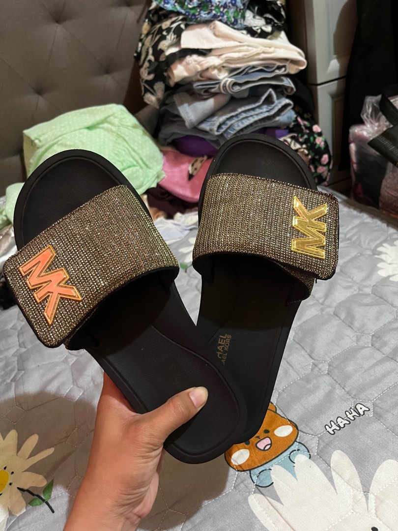Mk slides, Women's Fashion, Footwear, Slippers and slides on Carousell