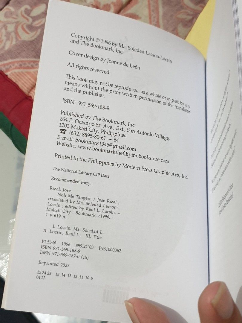 [BUNDLE] Noli Me Tangere and El Filibusterismo by Jose Rizal (Lacson ...