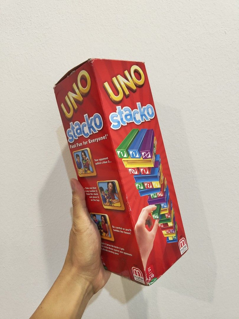 Original Uno Stacko Jenga Toy Gift Mattel Domino Puzzle, Hobbies & Toys ...